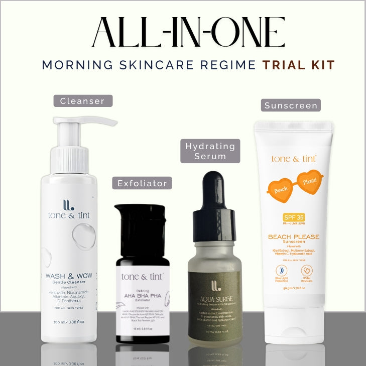 Morning All-in-One Skin Care Regime Trial Kit – tone & tint